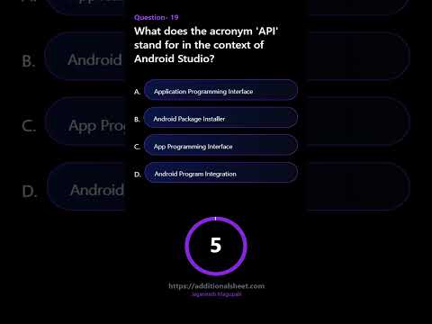 What does the acronym API stand for in the context of Android Studio