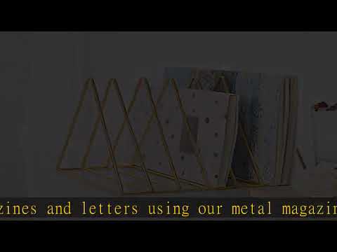 Urban Deco Triangle Desk Organizers Metal Wire Magazine Holder 7 Sections Decorative File Folder Or