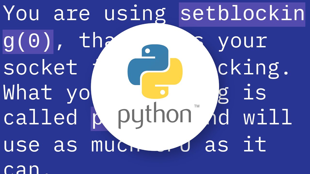 Python server program has high cpu usage