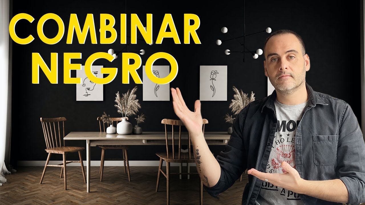 🎨 Los 12 COLORES que mejor COMBINAN con NEGRO (Decoración en negro)