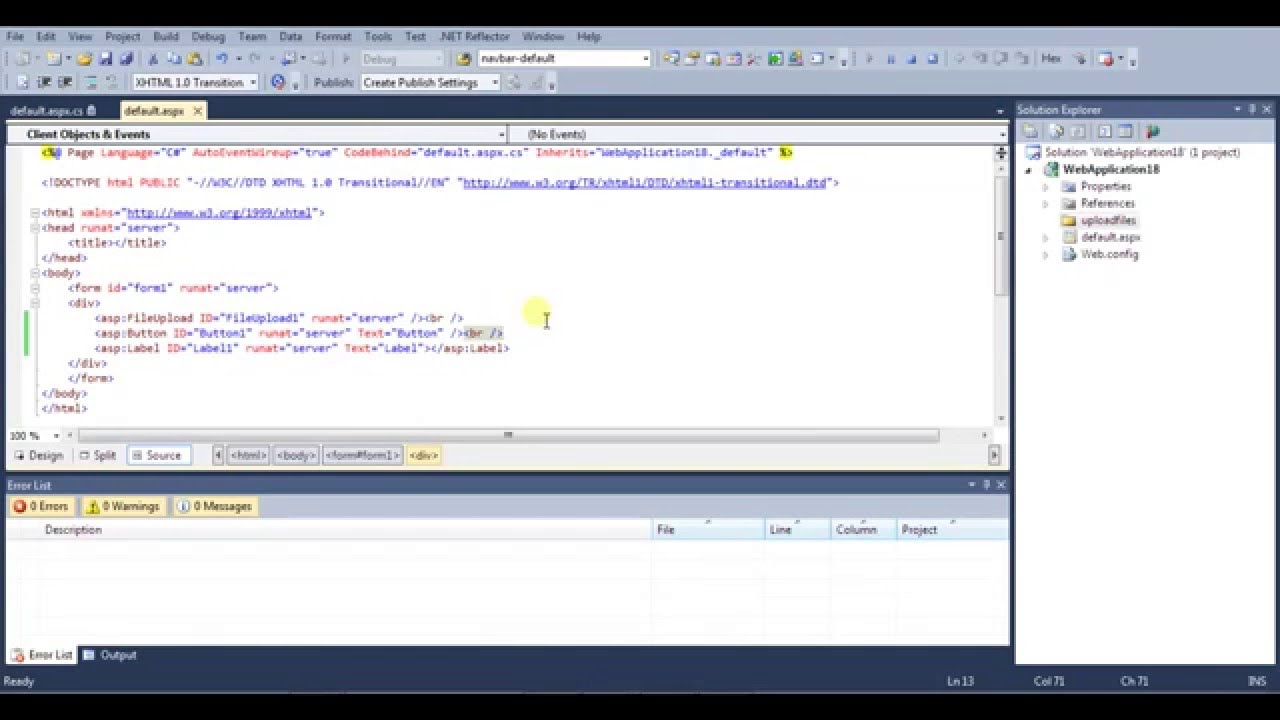 How to upload file in ASP.NET with using FileUpload control.