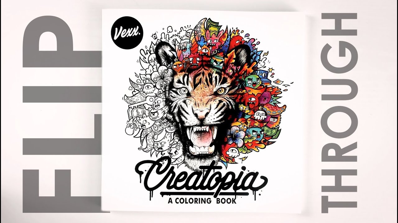 Creatopia: A Coloring Book by Vexx Flip Through
