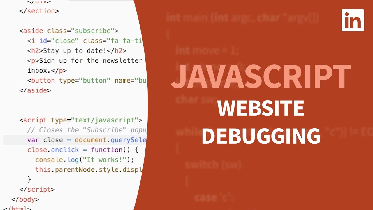 JavaScript Tutorial - Debugging your website