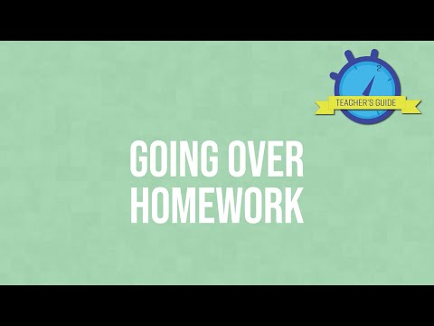 Going Over Homework – Two-Minute Teacher's Guide