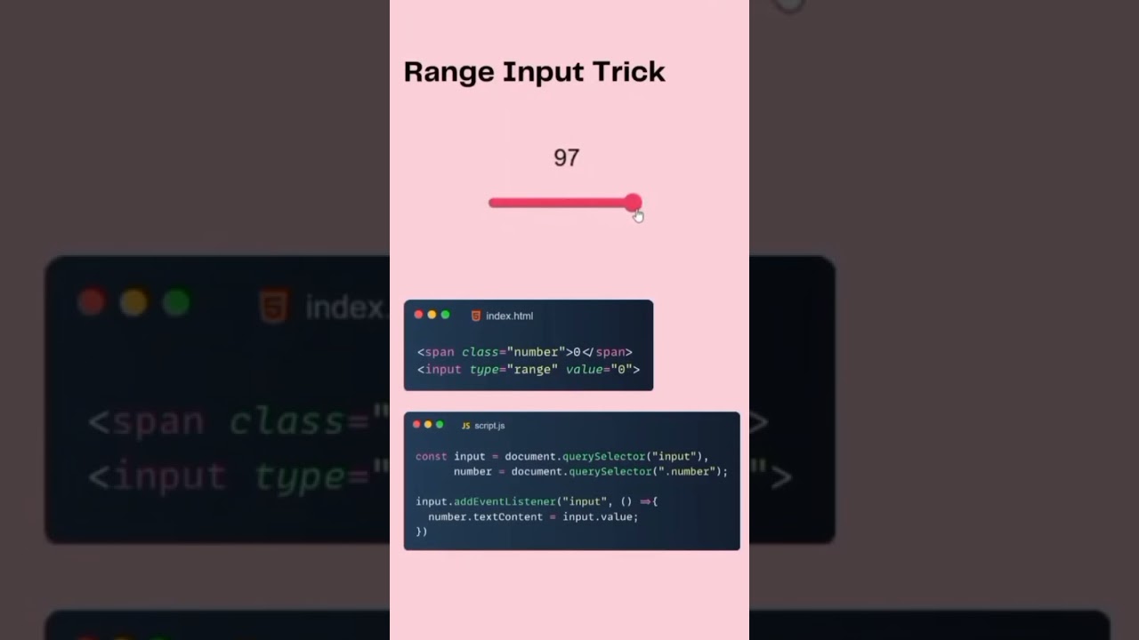 Range Input in CSS #coder #javascript #deephouse #moonwalk #python #programminglanguage #css
