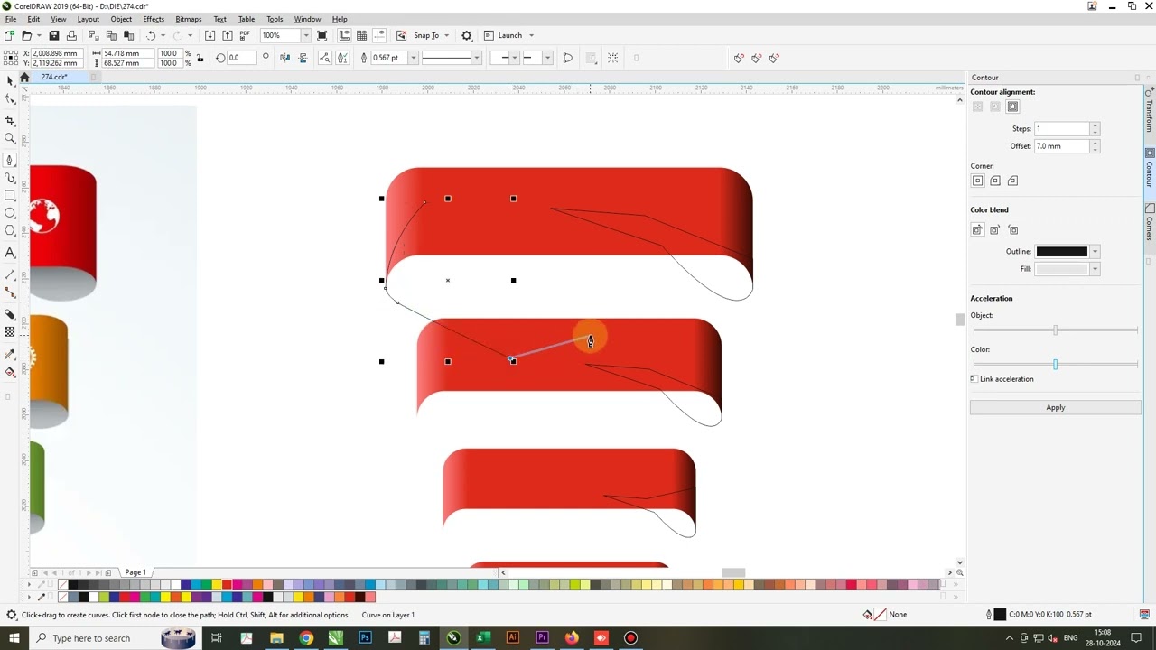 Down Arrow Infographic Template  Business Concept with Step By Step In Coreldraw | CoreldrawTutorial