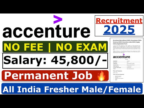 Accenture Recruitment 2025| Hiring Freshers | Accenture Mass Hiring 2025 | Accenture Vacancy Job