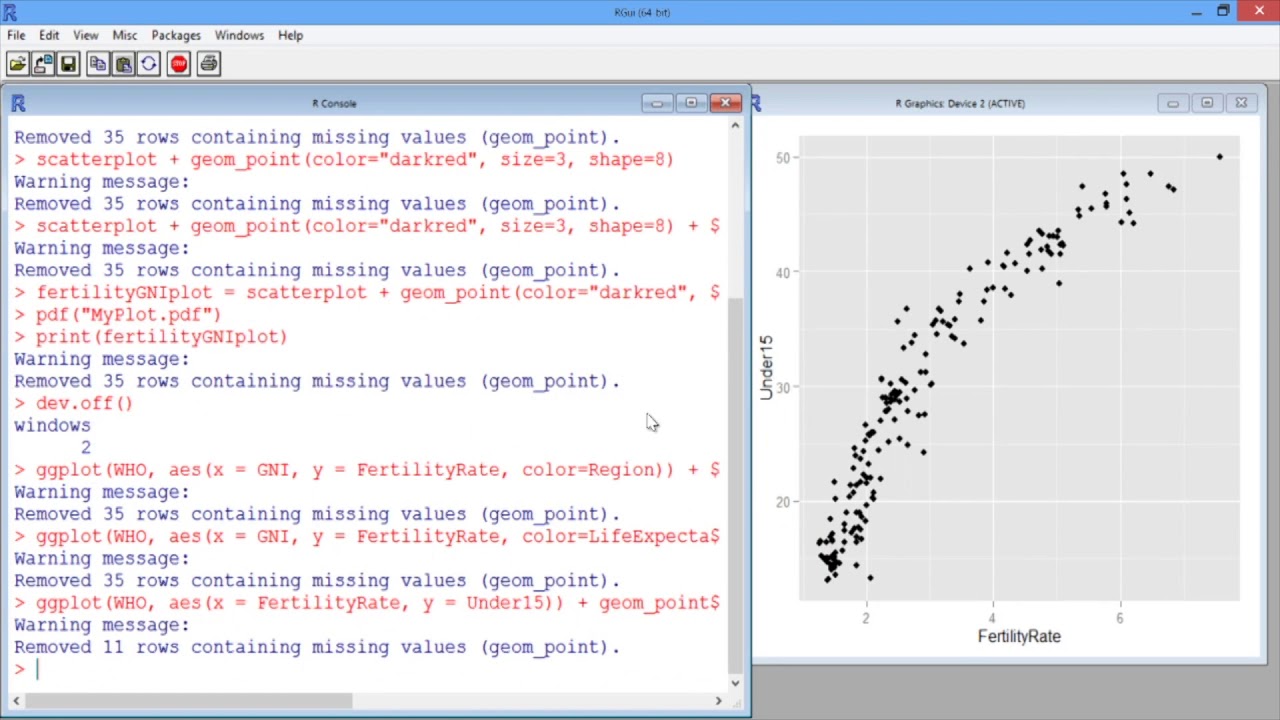 7.2.9 An Introduction to Visualization - Video 5: Advanced Scatterplots Using ggplot