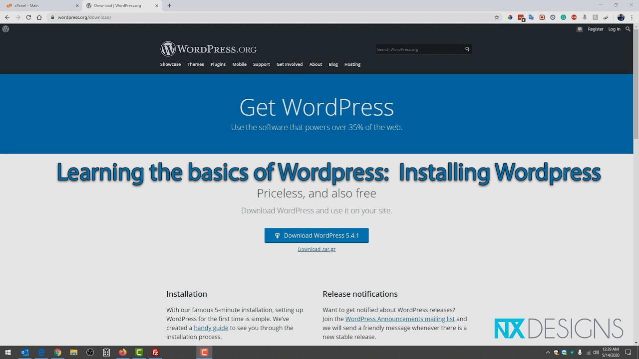 Wordpress Basics Tutorial - Part 1 - Installing WordPress