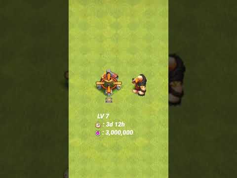 Level 1 to Max Giant with animasi, time and cost in COC #shorts #clashofclans #clashroyale