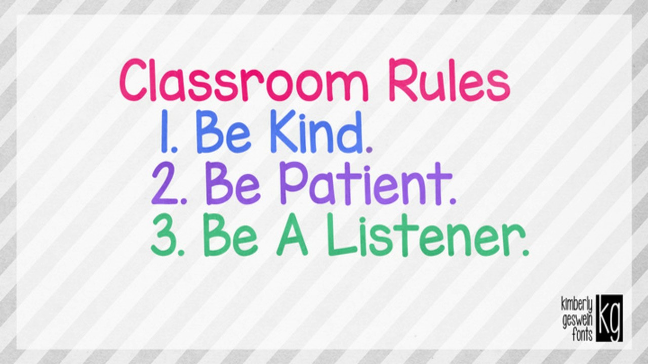 KG Miss Kindy Collection Font in Action