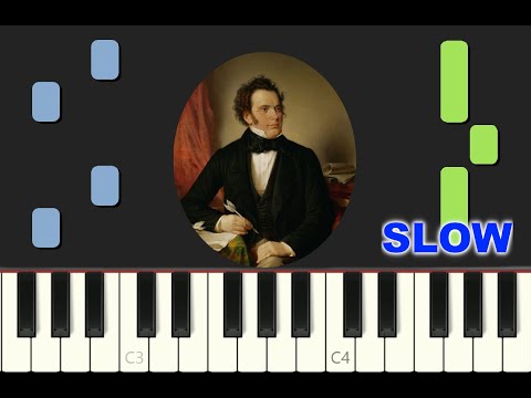 SLOW EASY piano tutorial "SERENADE" by Schubert, with free sheet music (pdf)