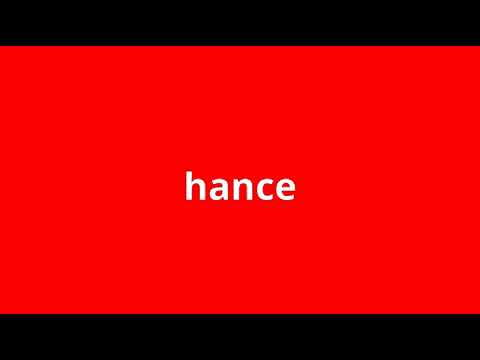 what is the meaning of hance