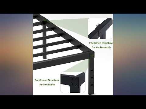 18 Inch Metal Platform Bed Frame//Heavy Duty Steel Slats,//No Box Spring review