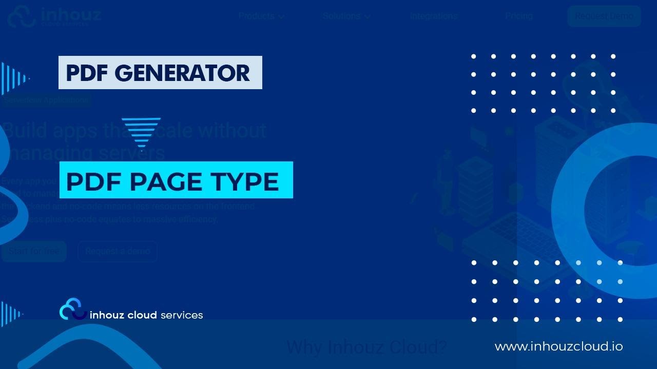 PDF Page Type | Inhouz Cloud Tutorial (PDF Generator)