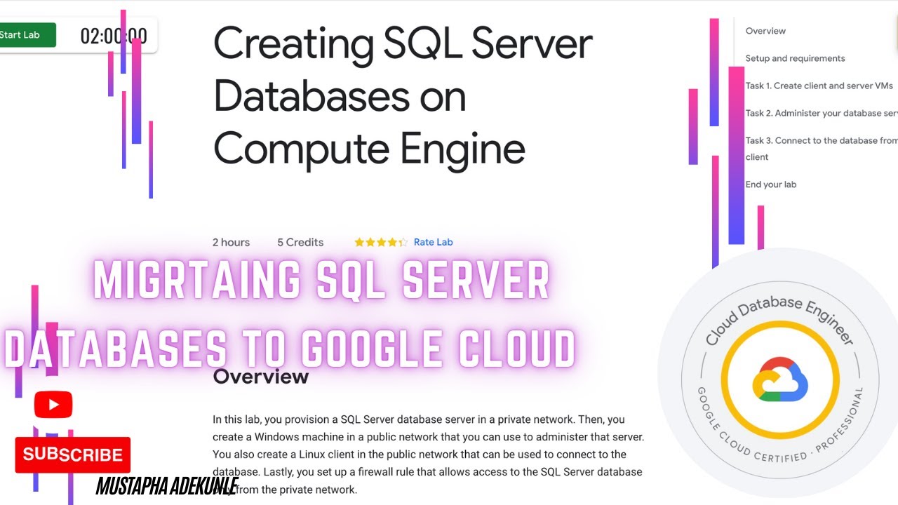 Creating SQL Server Databases on Compute Engine with Explanation | Qwiklabs | Cloud Skills Boost