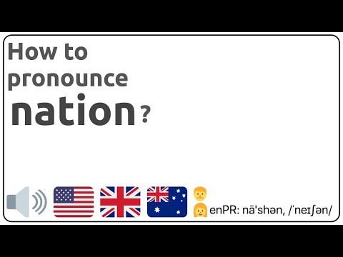 How to pronounce nation in english?