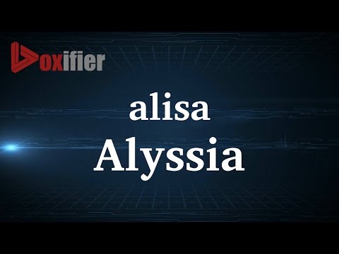 How to Pronunce Alyssia in French - Voxifier.com