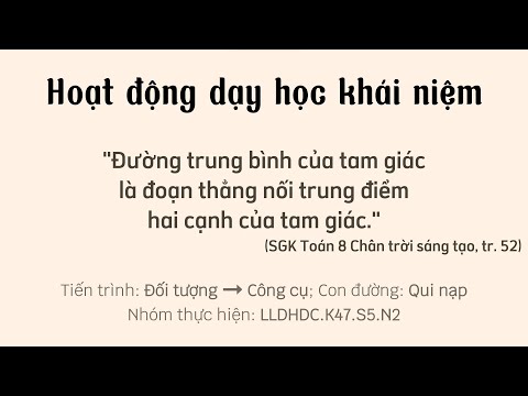 [Hoạt động dạy học khái niệm] Đường trung bình của tam giác