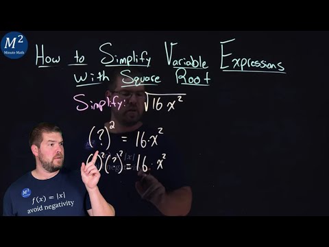How to Simplify Variable Expressions with Square Root | Simplify √(16x²) | Part 2 of 4 | Minute Math