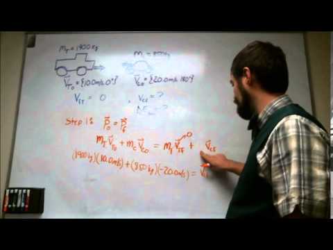 Head-On Car Crash Example of Inelastic Collision