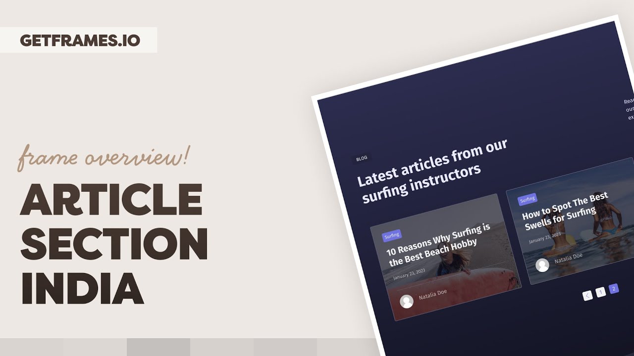 Frame Overview: Article Section India