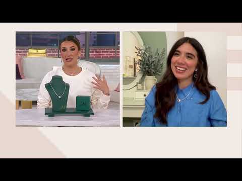 JAI Sterling or 14K Hammered Disk & Diamond Box Chain Necklace on QVC