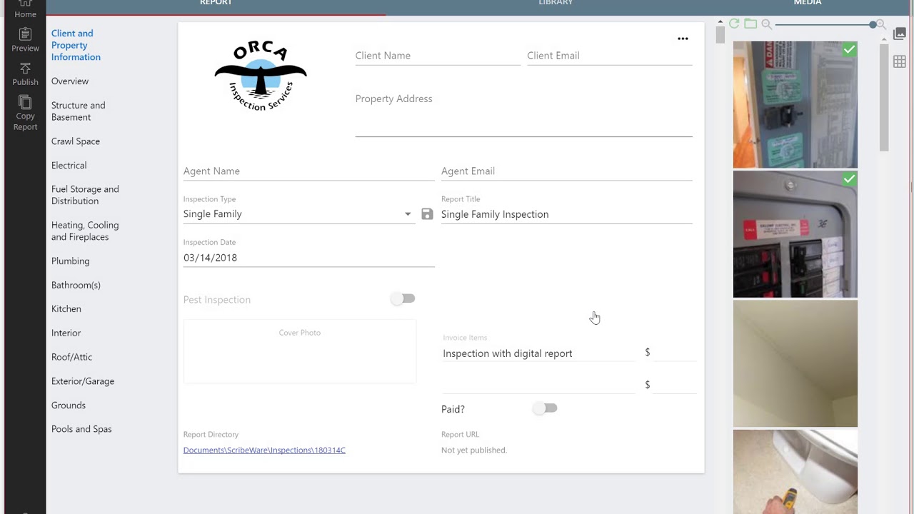 Changing Your Inspection Template Permanently