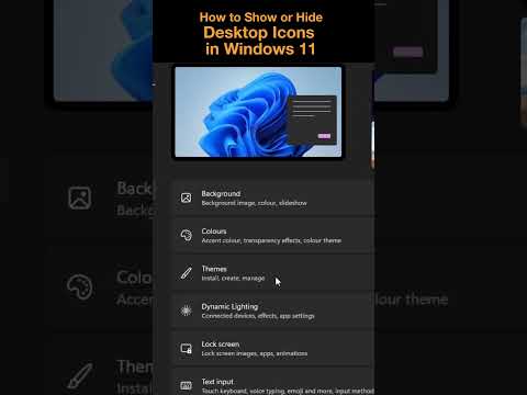 How to Show or Hide Desktop Icons in Windows 11 🖥️ | Easy Fix #shorts #shortfeed #desktopicons