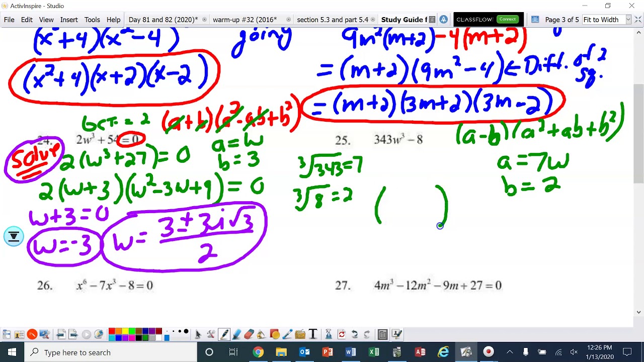 Advanced Algebra Ch  5 4 Study Guide