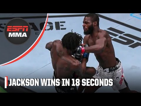 Montel Jackson knocks out Da’Mon Blackshear in 18 seconds at #UFCDenver | ESPN MMA