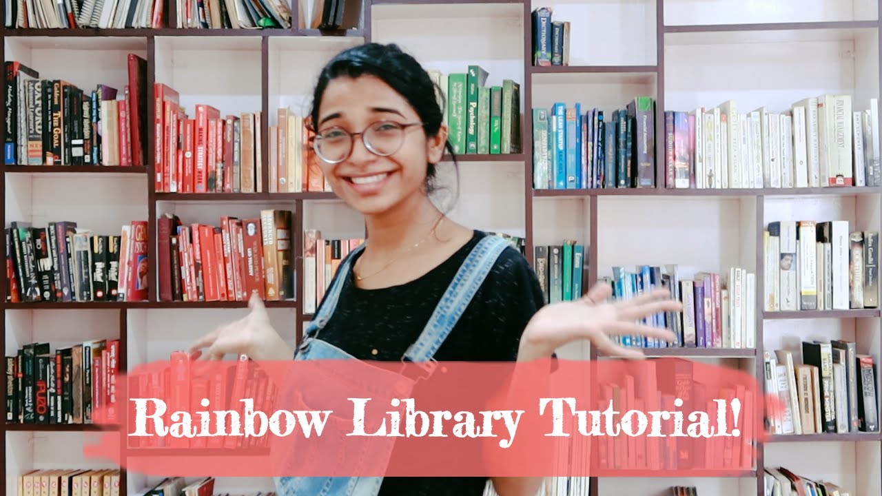 Rainbow organizing library 500+ books | Tutorial