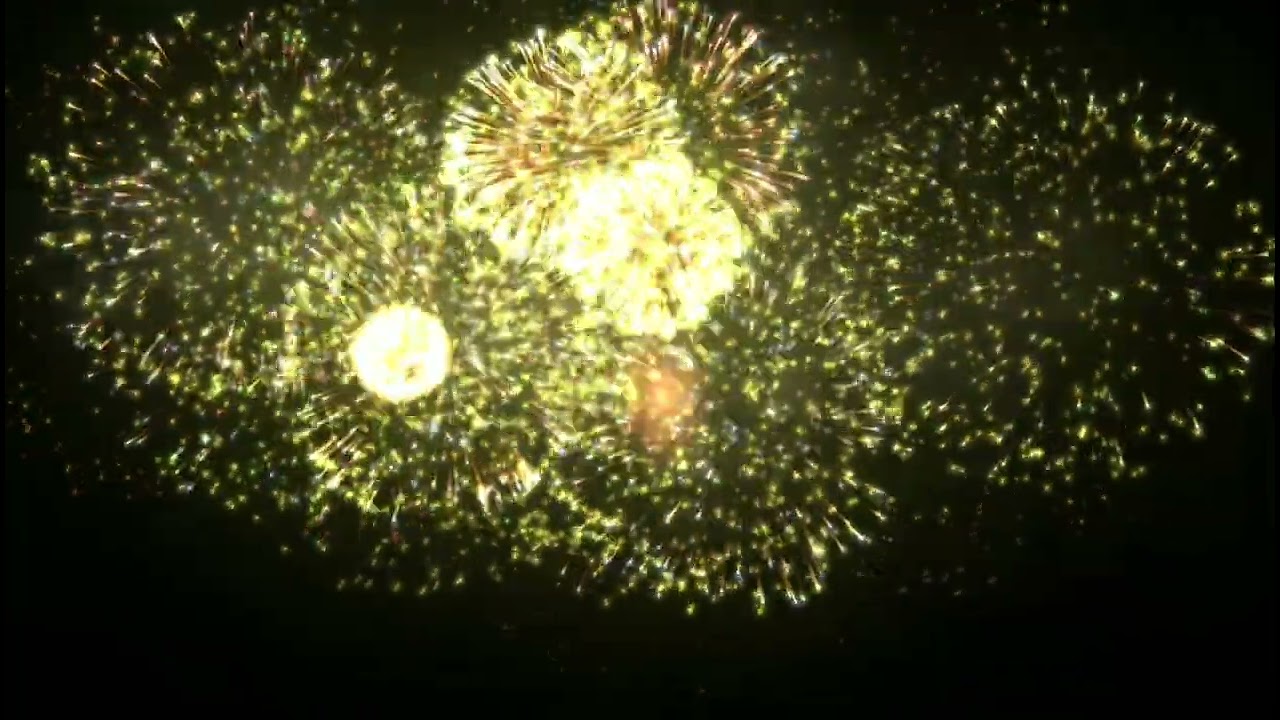 Yellow Fireworks Overlays
