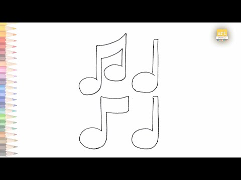 Music notes Lesson plans drawing | How to draw Music symbols simply | drawing tutorials | art janag