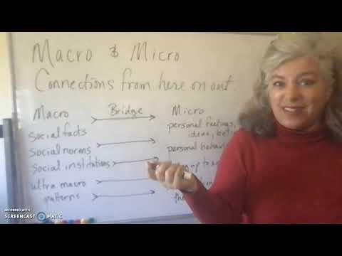 Sociology week 12 lesson 1 macro and micro connections