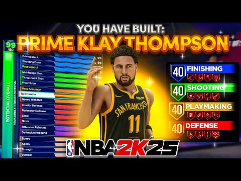 *NEW* PRIME KLAY THOMPSON 2-WAY SHARP BUILD In NBA 2K25 - 96 THREE, 92 DEFENSE, 94 SPEED, & MORE…