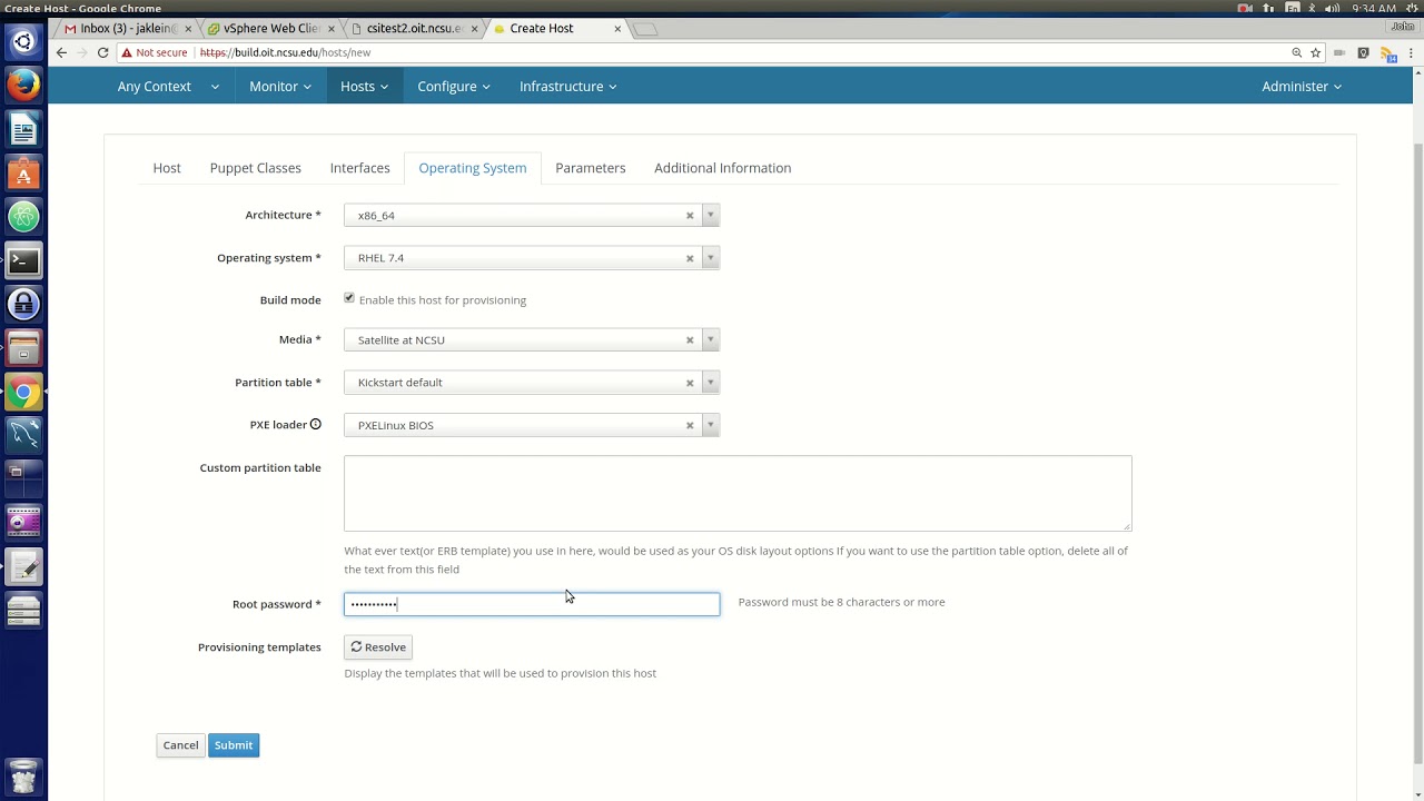 RAW Web-kickstart to Foreman PXE process