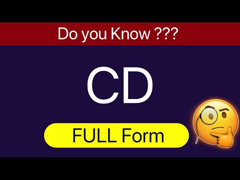CD Full Form | What is full form of CD| Do you know full form of CD