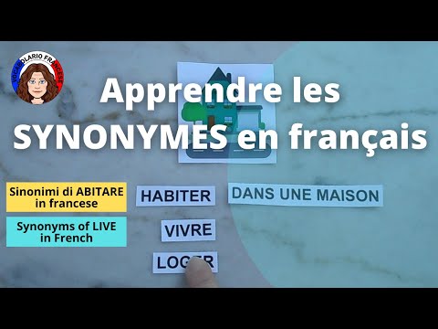 Learn the synonyms of the verb « habiter » (to live) in French - video 55 - FR/ITEN