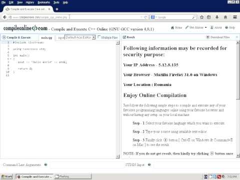 C++ online compiler