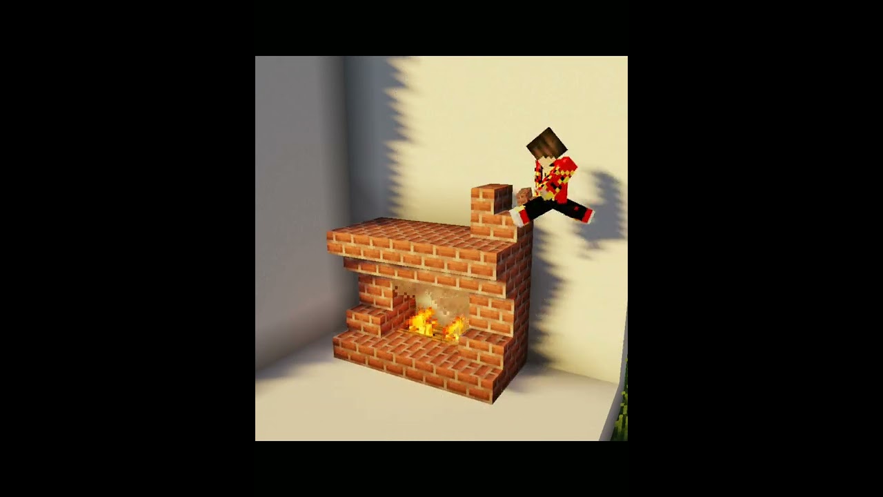 Minecraft | Fireplace Design 🤩 #shorts