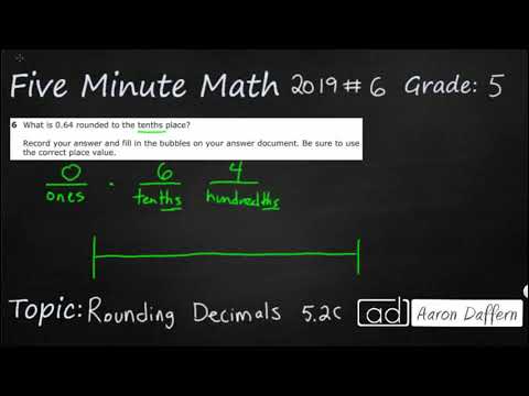 5th Grade STAAR Practice Rounding Decimals (5.2C - #3)