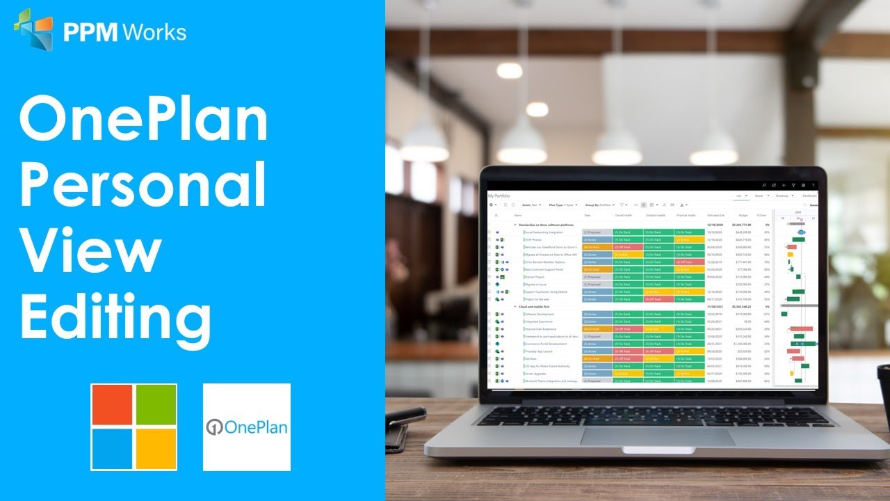 OnePlan Personal View Editing