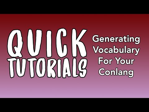 Using Vocabulary Generators for Your Conlang | Tutorial #Shorts