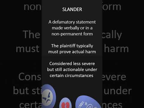 Libel v Slander #law #defamation #Libel #slander