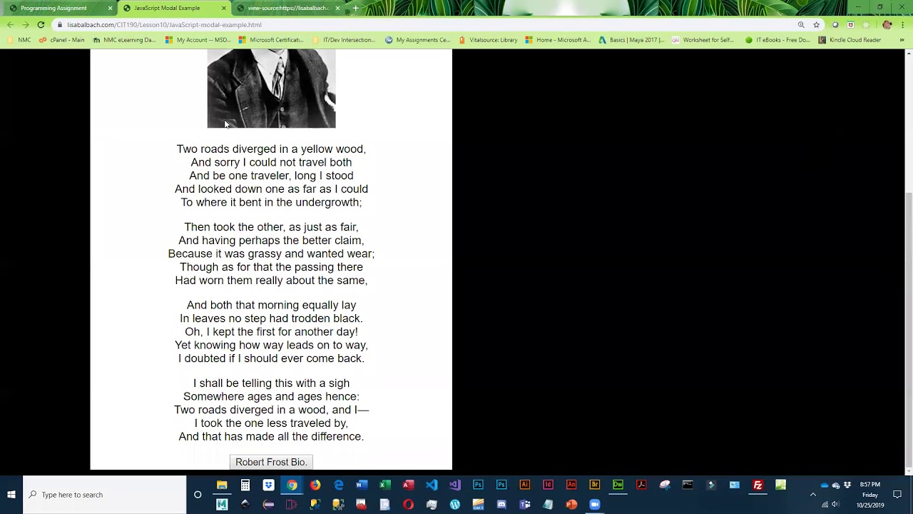 Modal window using JavaScript and buttons