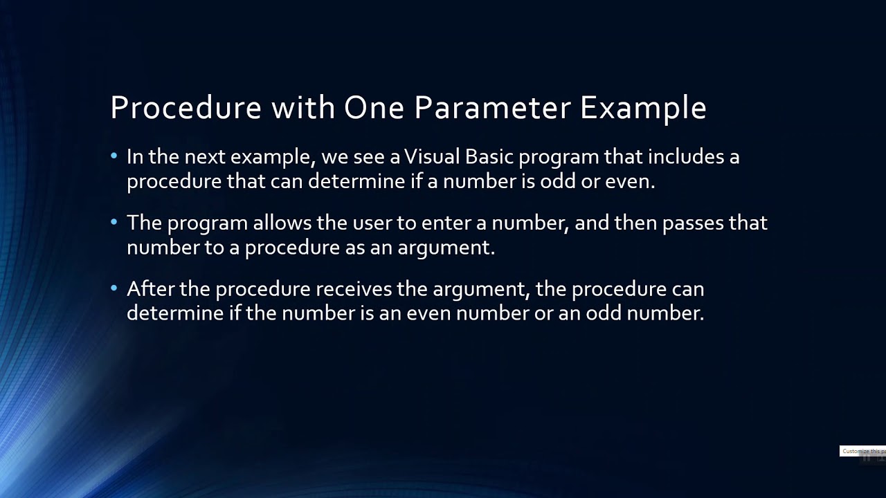 Using Parameters in Visual Basic
