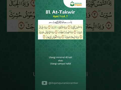 81_At-Takwir Ayat 1-7 #Hafalanmudah #cepathafalquran #tilawati #Sekolahitqan