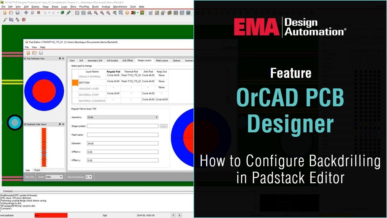 How to Configure Backdrilling in Padstack Editor