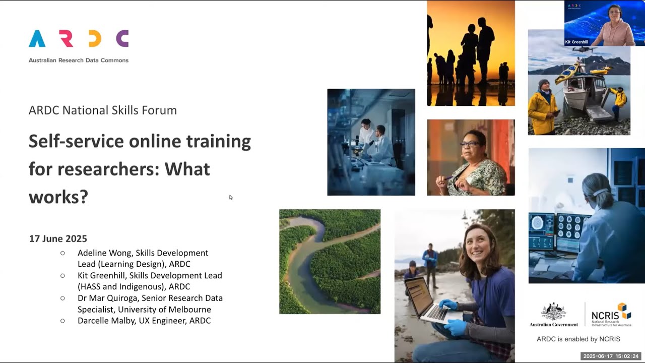 ARDC National Skills Forum: Self-service online training for researchers - What works?